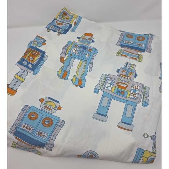 Land Of Nod | Bedding | Land Of Nod Retro Robots Twin Duvet Cover Only ...